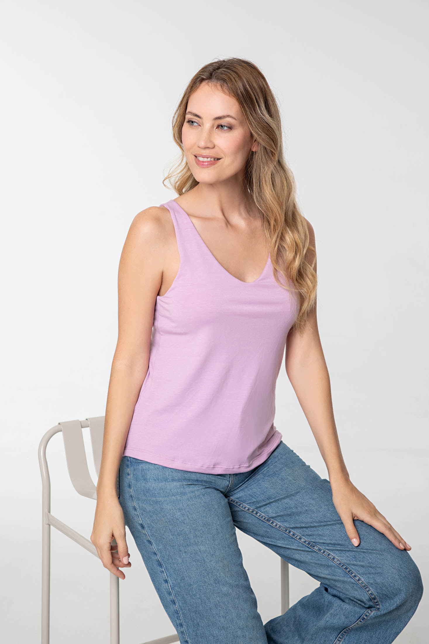 Mayorista de Musculosa lisa en modal T1/7 - BIANCA SECRETA Revende ...