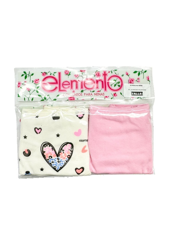 Bombacha nena Pack x2 T1/6-ELEMENTO Importador Mayorista || El Paraíso ...