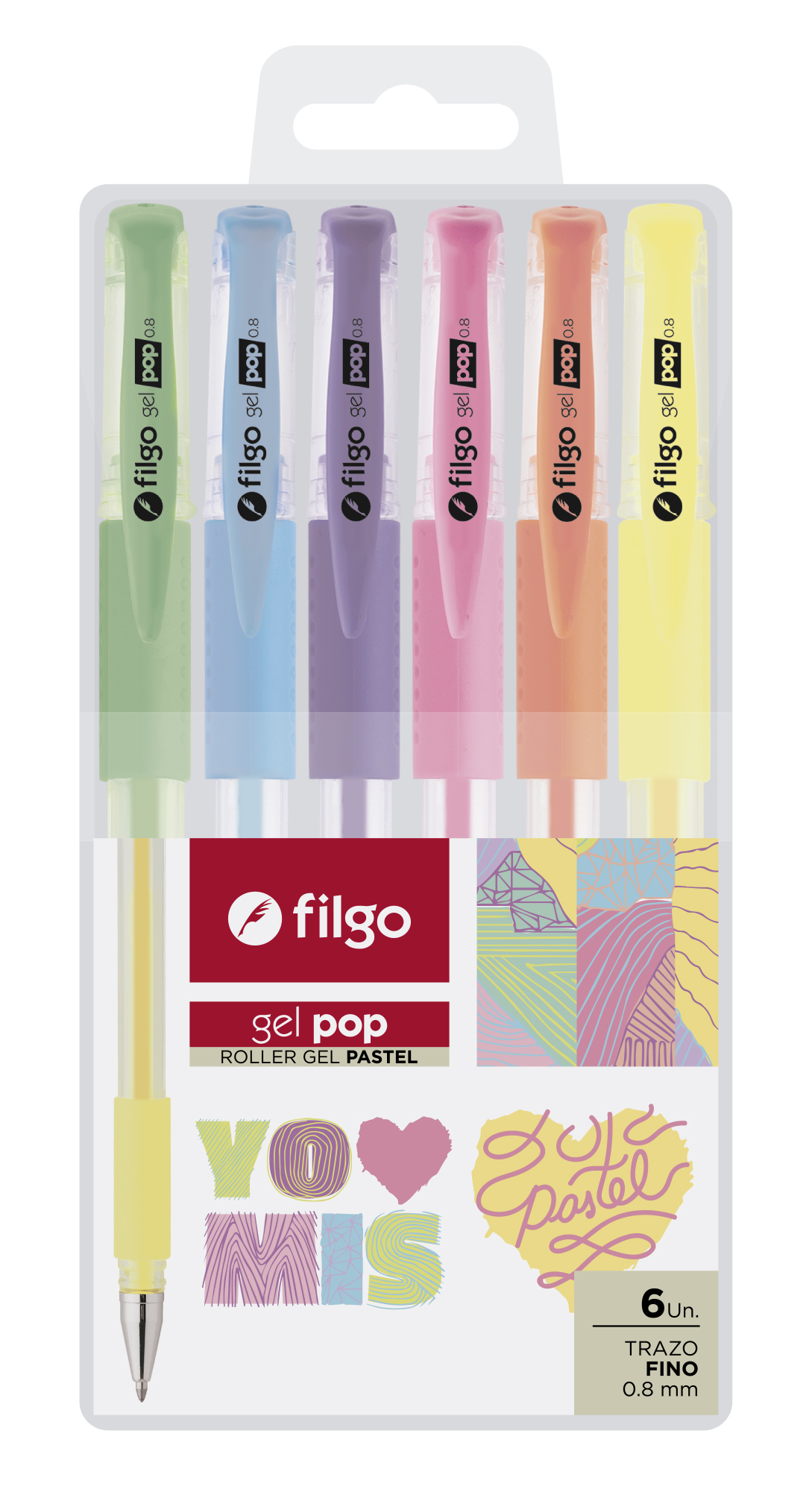 Mayorista de Roller gel Gel Pop / Estuche x 6 pastel - FILGO Revende ...
