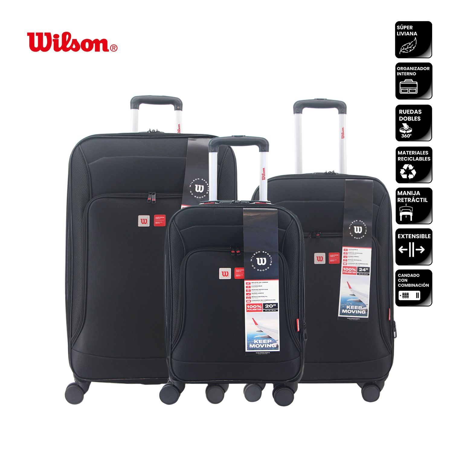 Set Valijas 20'' 24'' 28'' Pulgadas-WILSON Importador Mayorista || El ...