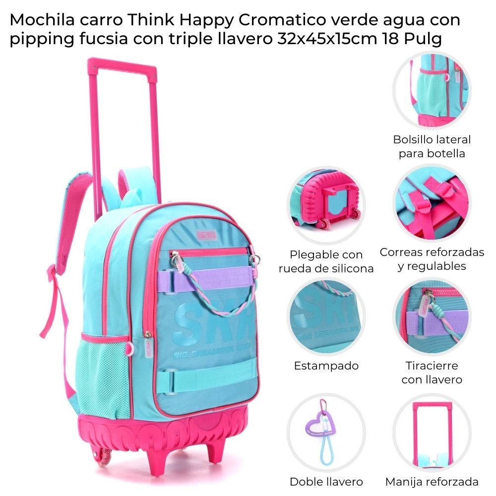 Mayorista de Mochila Carro reforzado y plegable Think Happy Cromatico ...